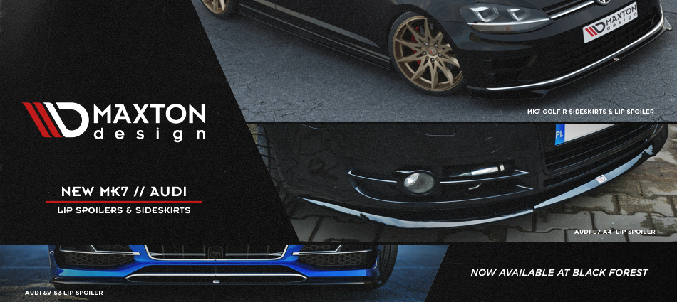 New Maxton Splitters for Audi and VW – Black Forest Industries