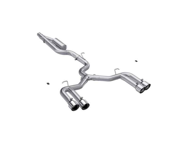 MBRP Armor Pro Series 3" Cat Back Exhaust, Quad Split Rear Exit w/ Sta ...