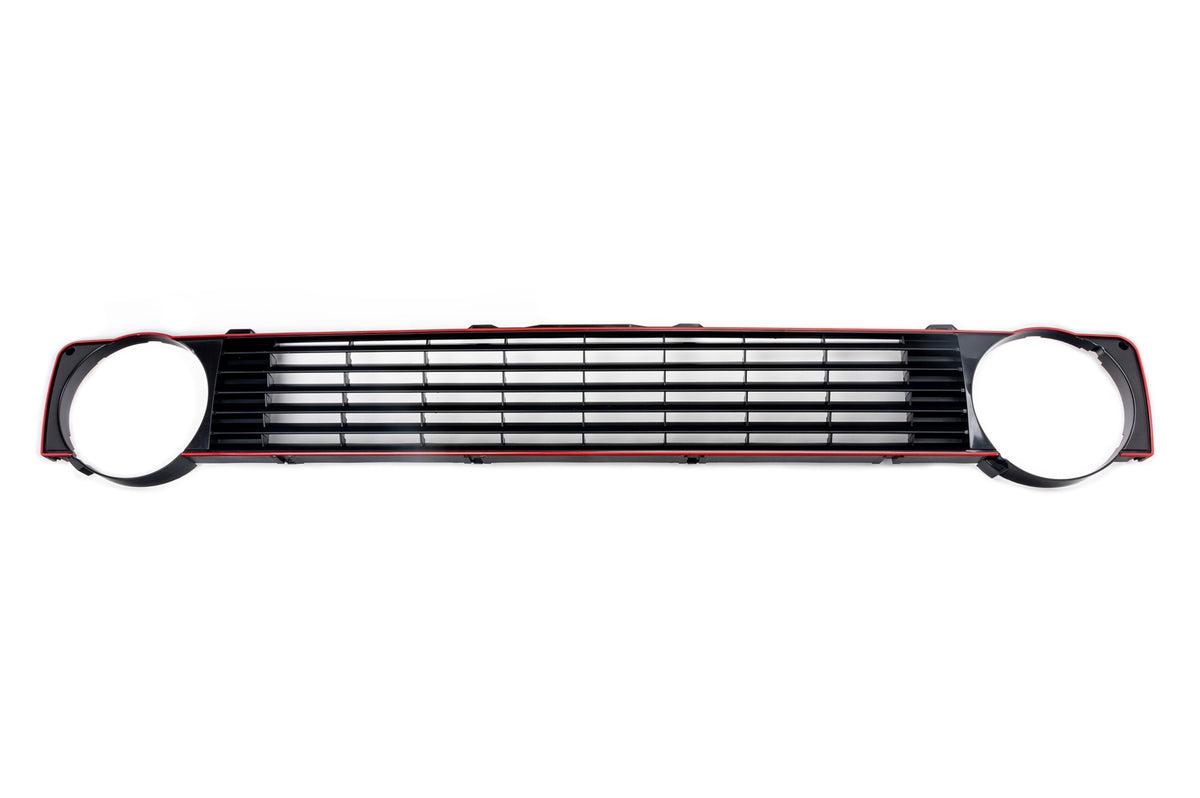 MK1 Single Round Red Stripe Badgeless Grille – Black Forest Industries