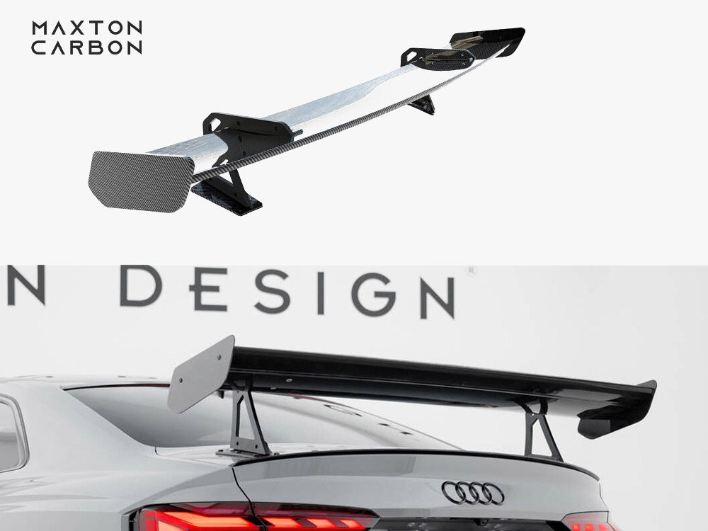Maxton Design Carbon Spoiler w/ Upper Swan Mounting - Audi B9 A5 / S5 ...