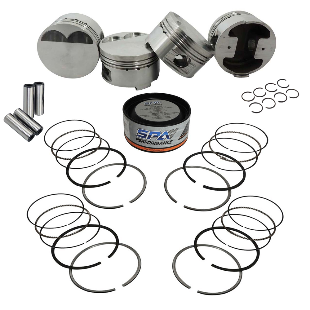 SPA TURBO Forged piston and rings set 83mm VW 9A 2.0L 16V – Black ...
