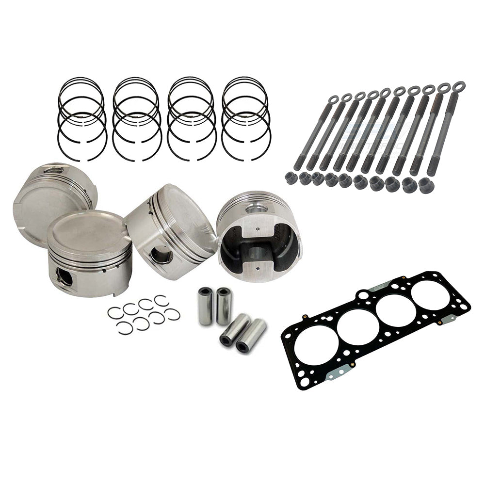 SPA TURBO Forged piston set 83mm 1.8L 20V VW/AUDI + Decompression Head ...