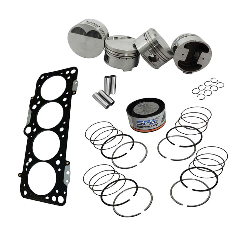 SPA TURBO Forged piston and rings set 83mm VW 9A 2.0L 16V + Decompress ...
