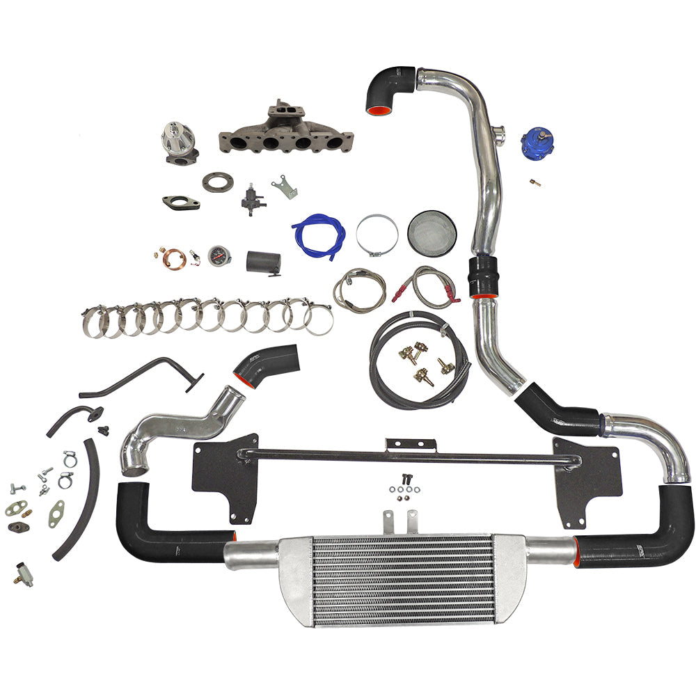 TWIN SCROLL TOP MOUNT TMA06 TURBO KIT + FRONT MOUNT INTERCOOLER VW 1.8 ...