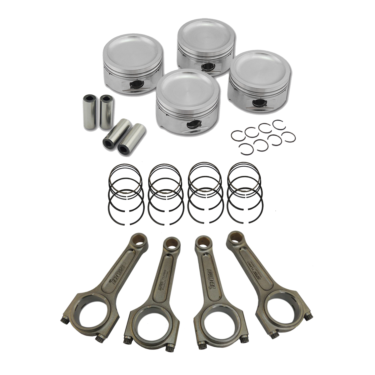 SPA TURBO FORGED PISTON AND RINGS SET 81MM VW 1.8L 8V + VW 144MM X 20M ...
