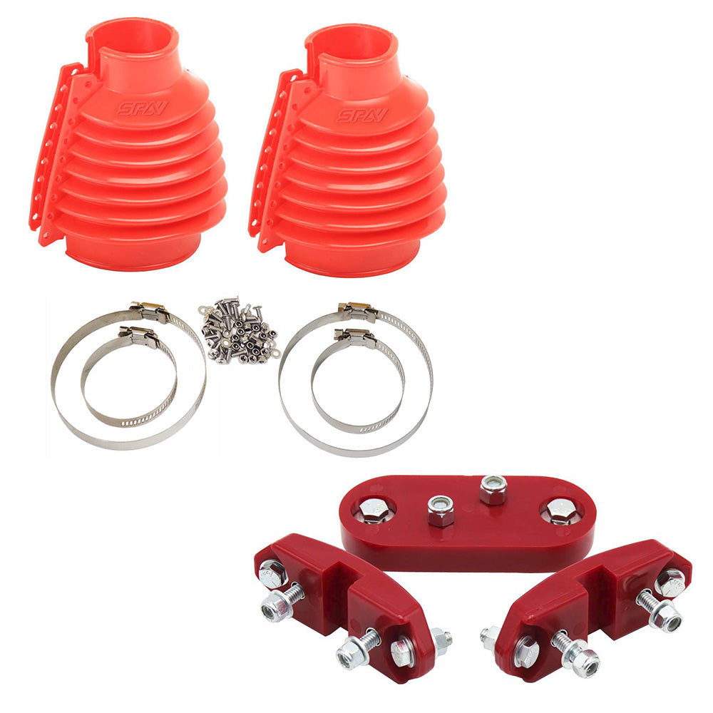 SPA TURBO Rear Swing Axle Boots Pair - Red + Urethane Transmission Mou ...