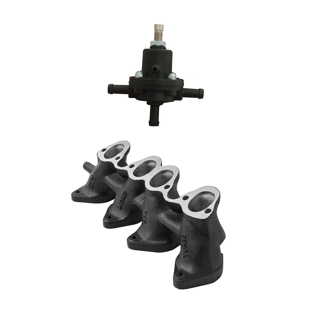 VW MKI MKII GTI 1.8L 2.0L 8v SOHC dual sidedraft intake manifold - Bla ...