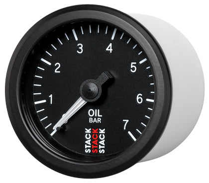Stack Instruments 52mm 0-7 BAR M10 (M) Mechanical Oil Pressure Gauge – Black Forest Industries