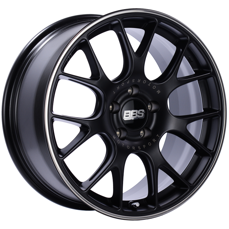 BBS CH-R 18x8 5x120 ET40 Satin Black Polished Rim Protector Wheel -82m ...