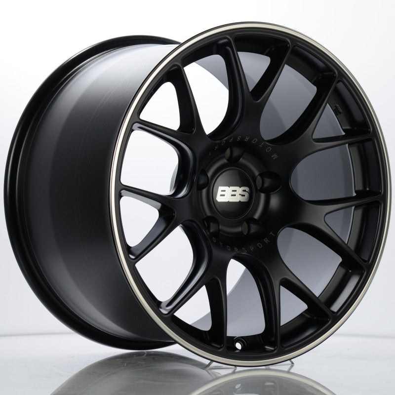 BBS CH-R 19x11 5x130 ET56 CB71.6 Satin Black Polished Rim Protector Wh ...