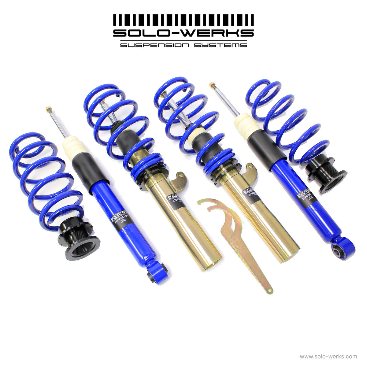 Solo-Werks MK6 Jetta Coilover Kit (Torsion Beam 50mm) – Black Forest ...