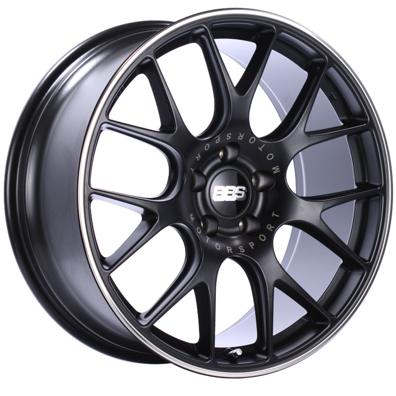 BBS CH-R 20x9.5 5x114.3 ET40 CB66 Satin Black Polished Rim Protector W ...